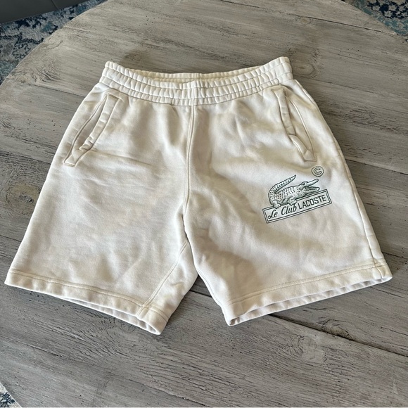 Lacoste | Shorts | Lacoste Mens Cream Athletic Shorts | Poshmark